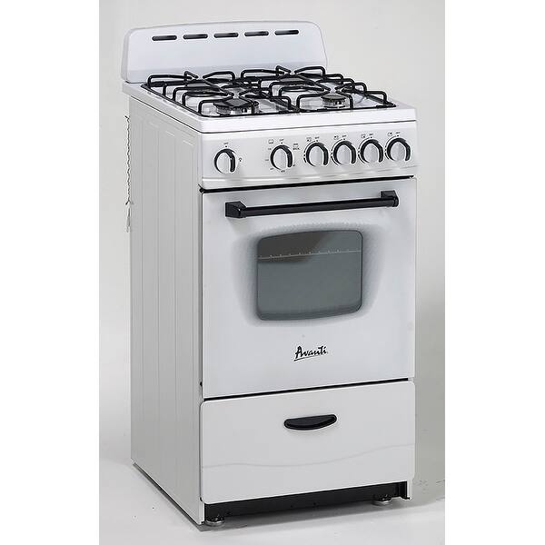 Avanti GR2011CW 20 inch Gas Range 2.1 Cu. Ft. Oven Capacity - White ...