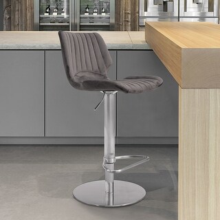 Oneida Adjustable Velvet and Brushed Stainless Steel Bar and Counter ...