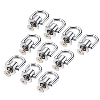 12x10mm Ball Post Head Button Studs with D Ring for DIY Silver White ...