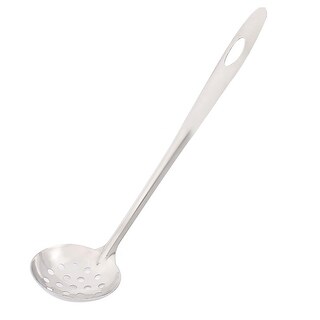 Kitchen Stainless Steel Perforated Strainer Ladle Colander Spoon 26cm ...