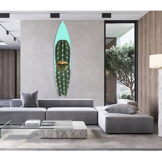 Cactus Acrylic Surfboard Wall Art - Bed Bath & Beyond - 37631927