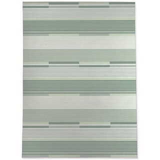 RETRO COLOR BLOCK STRIPE GREEN Outdoor Rug By Becky Bailey - Bed Bath ...