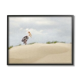 Stupell Pelican Duo Sandy Beach Dunes Framed Giclee Art by Steve ...