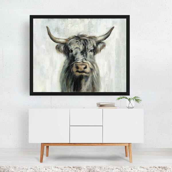 Highland Cow Horizontal Illustrations Animals Cattle Art Print/Poster ...