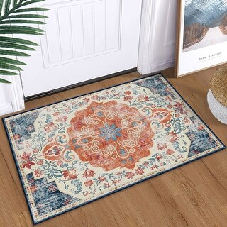 Washable Boho 2x3 Small Area Rug with Non-Slip - 2' x 6' Runner - Bed ...