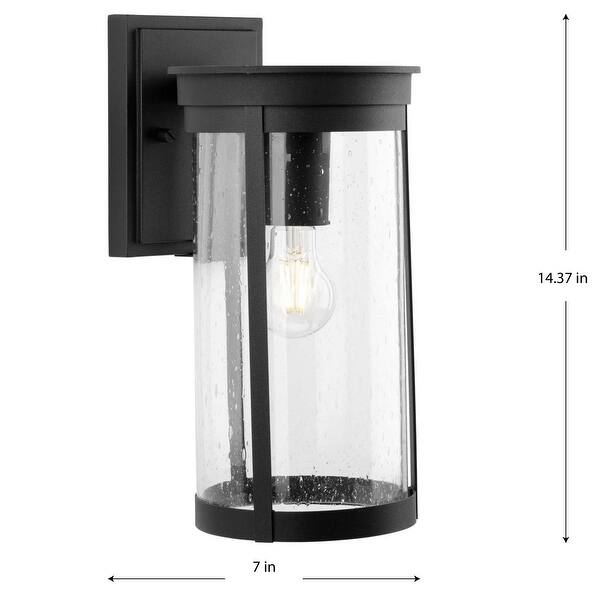 Belden Collection One-Light Black Modern Farmhouse Large Outdoor Wall ...