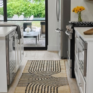 Tempaper Abstract Arches Handwoven Jute and Wool Area Rug - Bed Bath ...