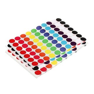 Color Coded Sticker Round Dots Label Sheet 0.75 Inch Self Adhesive - 10 ...