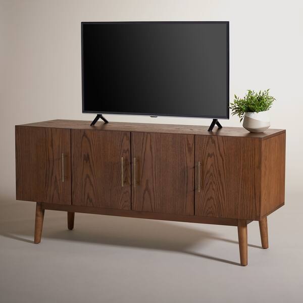 SAFAVIEH Couture Doderick Mid-Century 58-inch Storage TV Media Stand ...