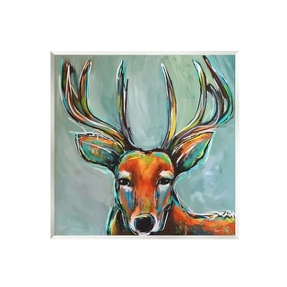 Stupell Modern Urban Deer Painting Wall Plaque Art by Karrie Evenson ...
