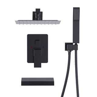 Topcraft Wall-Mounted 10-Inch Rain Shower System with Handheld ...