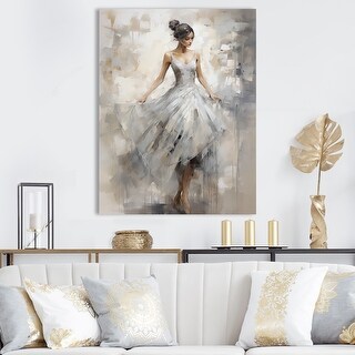 Designart "Contemporary Grey Ballet Dance Symphony I" Dance Wall Art ...
