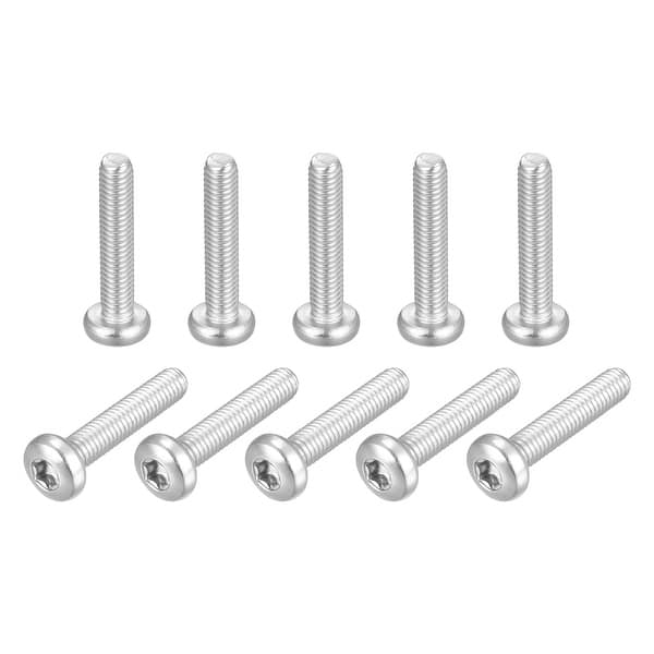 M6x30mm Torx Security Machine Screws, 10pcs 316 Stainless Steel Pan Head Screw - Silver - Bed ...