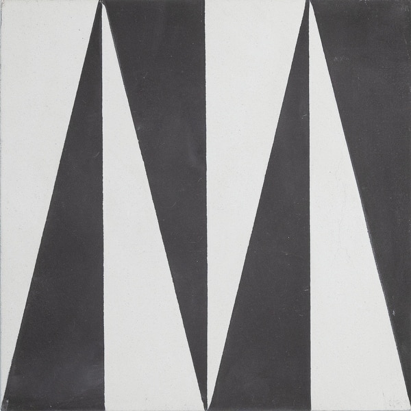 Tiznit Handmade Cement 8x8 Tile in White/Black - Bed Bath & Beyond ...