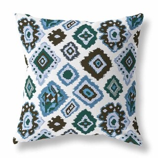 Ikat Diamond Indoor/Outdoor Pillow 16x16 - Bed Bath & Beyond - 42778600