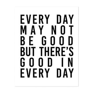 Typography Black White Minimal Motivational Art Print/Poster - Bed Bath ...