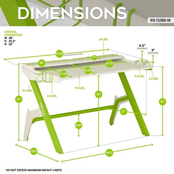 Ergonomic Computer Gaming Desk Workstation with Cupholder & Headphone ...