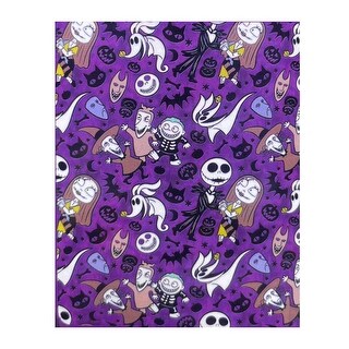 Nightmare Before Christmas Purple Soft Silk Touch Throw Sofa Picnic ...