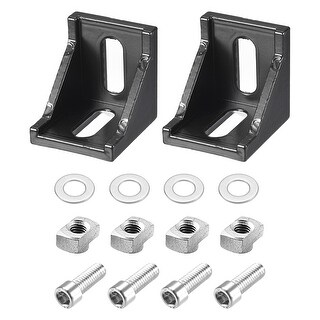2Set 4040 Inside Corner Bracket Gusset Mount Kits, 38x38x35mm - Black - Bed Bath & Beyond - 37364883