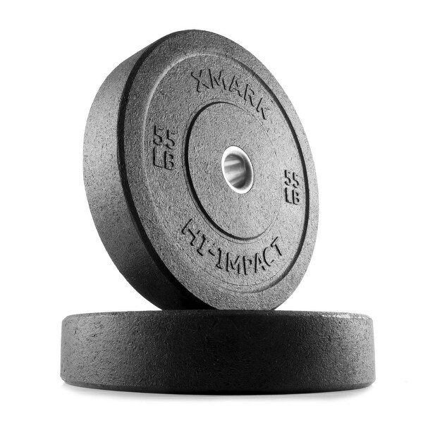 XMark HI IMPACT 55 lb. Pair of Olympic Bumper Plate Weights Bed Bath Beyond 24014650