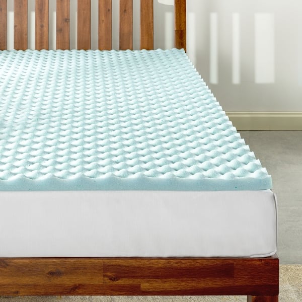 1.5 Inch Cooling Gel Egg Crate Memory Foam Mattress Topper - On Sale ...