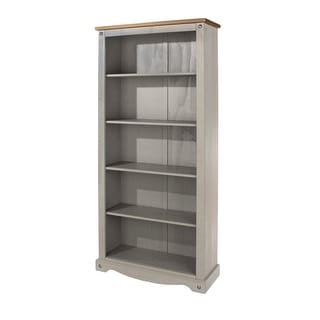 Wood Bookcase 5 Shelf Corona Collection | Furniture Dash - Bed Bath ...