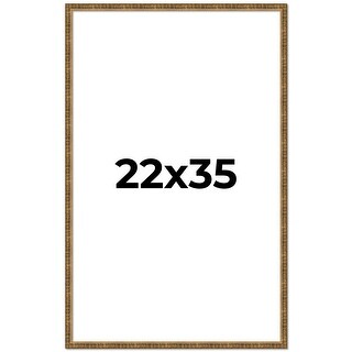 22x35 Frame Gold Solid Wood Picture Frame - Complete Modern Photo - Bed ...