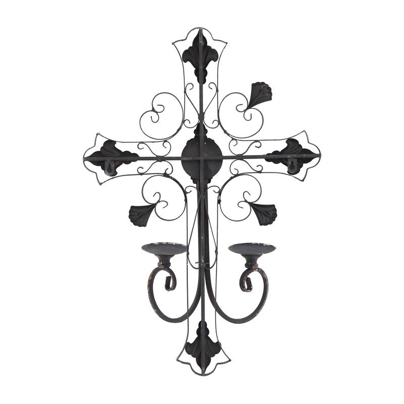 Iron French Country Wall Sconce - Overstock - 34394034