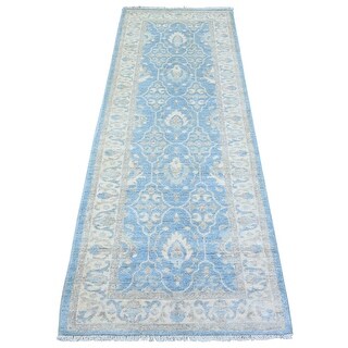 Shahbanu Rugs Cornflower Blue Fine Peshawar Ziegler Mahal Design ...
