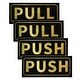 2Set Push Pull Door Sign 2"x5" Adhesive Horizontal Pull Push Sticker ...