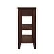 42 Inch Console Sofa Table with 2 Storage Drawer, 2 Tiers Entryway ...