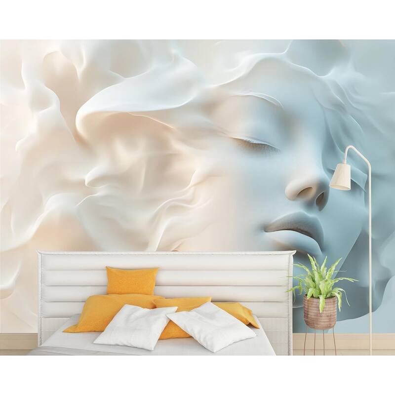 3D Dreamy Floral Face Wallpaper Artistic Peel and Stick Portrait ...