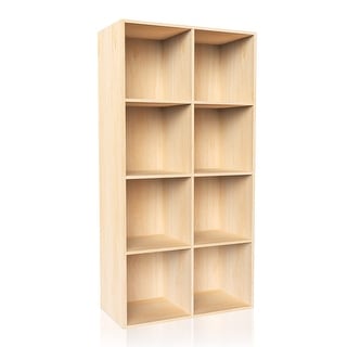8 Cube Storage Organizer, Oak 8 Storage Cubes Bookcase Shelf Standing ...