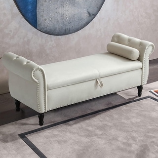 Velvet Bench Sofa Stool, Storage Ottoman Long Bench - Bed Bath & Beyond ...