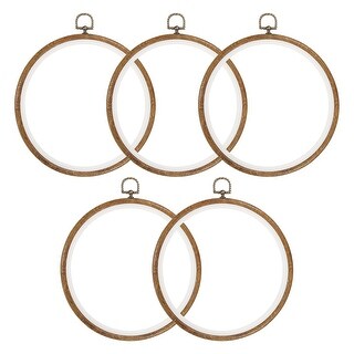 5pcs Embroidery Hoop Frame 8" Round Imitated Wood Circle Cross-Stitch ...