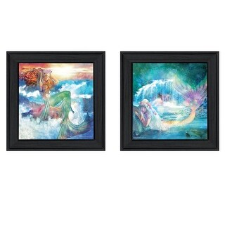 Set Of Two Mermaids 2 Black Framed Print Wall Art - Bed Bath & Beyond ...