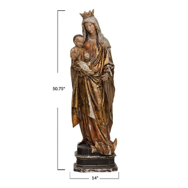 Magnesia Vintage Reproduction Virgin Mary and Child Statue - Bed Bath ...