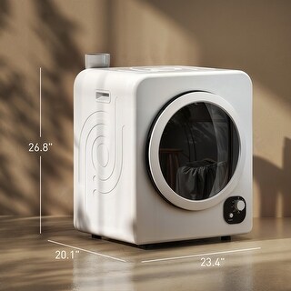 HOMCOM 120V Portable Clothes Dryer, 1300W Compact Front Load Laundry ...