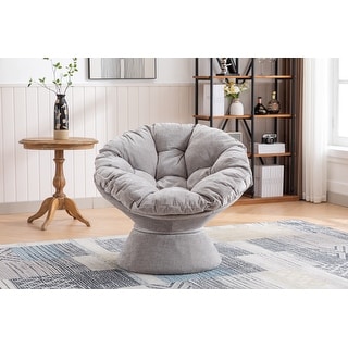 Oversized Papasan Chairs Swivel Accent Egg Chair 360° Swivel Barrel ...