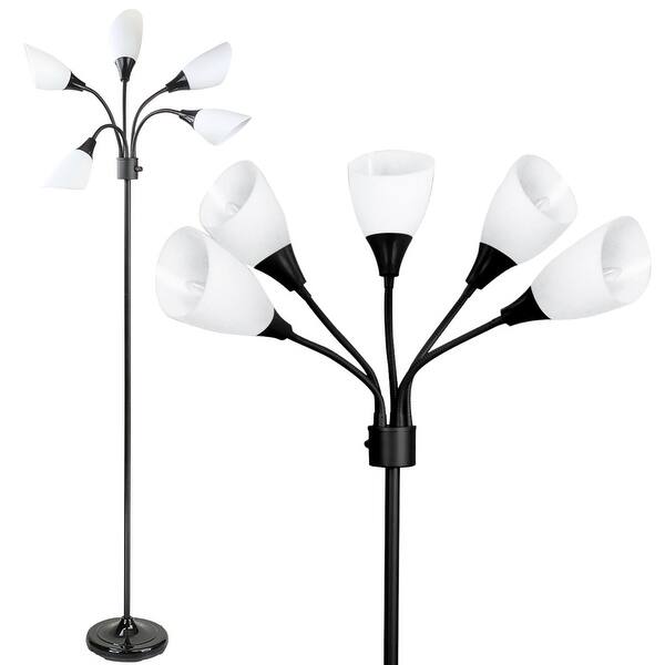 Modern Floor Lamp Multi Head 5 Light Bright Floor Lamp - 69 Inches 15 ...
