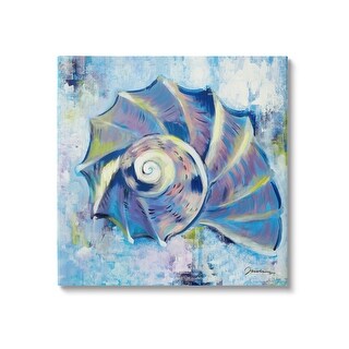 Stupell Abstract Blue Nautilus Canvas Wall Art Design by Liz Jardine ...