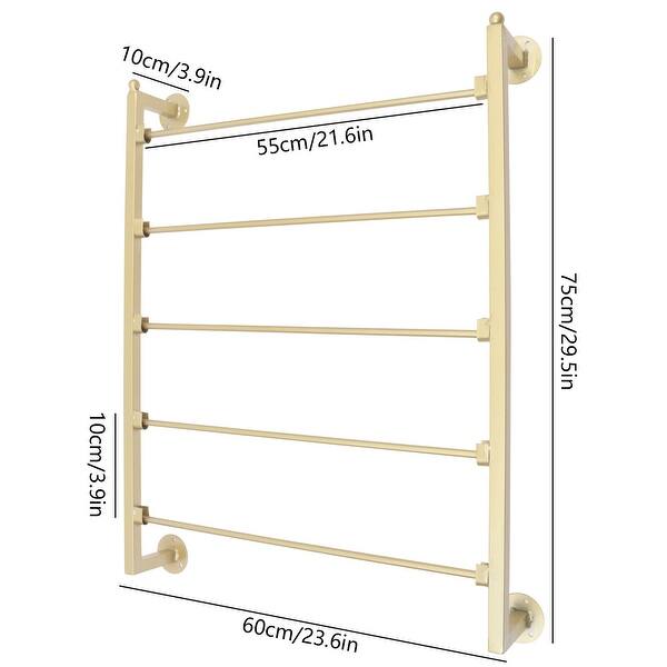 Retro Wall Mount Scarf Display Stand Metal Scarf Rack - 23.6x4x30 inch ...
