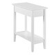 Narrow Wooden Flip Top End Table with Storage - Compact Nesting Side ...