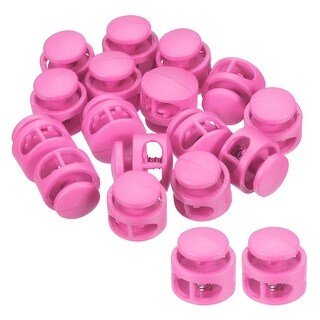 16Pcs 0.7" Dia Cord Locks Double Hole Cord Fastener Rose Red - Rose Red ...