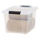 IRIS USA® Buckled Clear Box 20.5 Qt Buckle Lid - Clear - Set of 6 - Bed ...