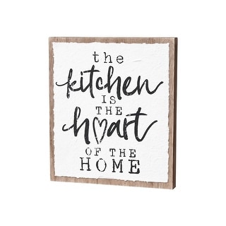 The Kitchen is The Heart of The Home Rustic Wood Wall Sign - Bed Bath ...