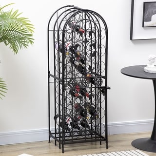 45 Bottle Wine Rack Arch Wine Rack with Lock - Bed Bath & Beyond - 42759120