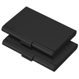 2Pcs Business Card Holder Aluminum Metal Professional Pocket Card Case ...
