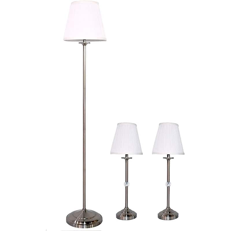 Orleans 3-piece Lamp Set with Floor Lamp and Table Lamps - On Sale ...