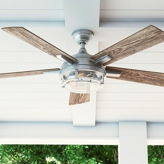 Hunter 52" Gilrock Windmill Ceiling Fan and Pull Chain - Industrial ...